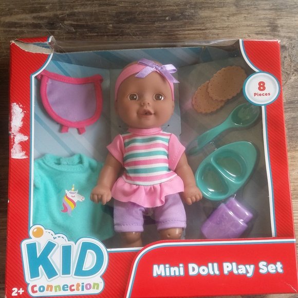 Kid Connection | Toys | New Kid Connection Mini Doll Play Set Brown ...